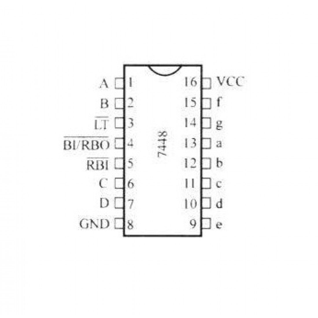 7448 BCD TO 7-Segment Decoder