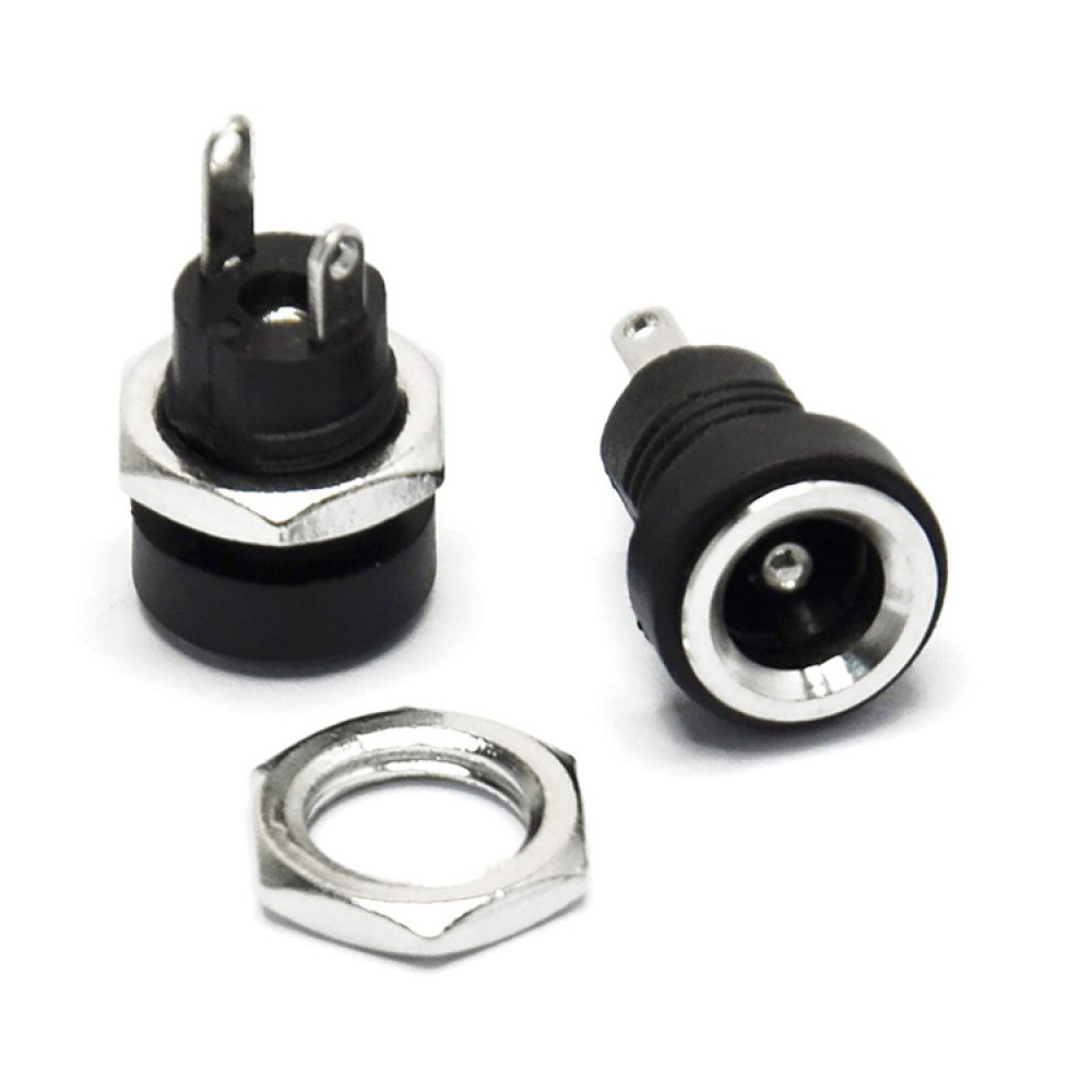 Panel DC Power Connector jack 2.1mm X 5.5mm Small