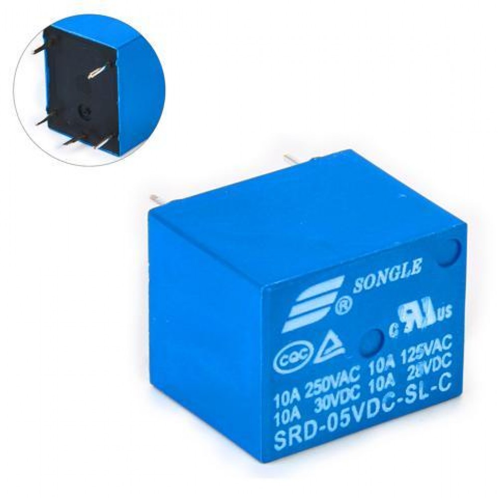 Relay 5V 10A - 5 Pin PCB