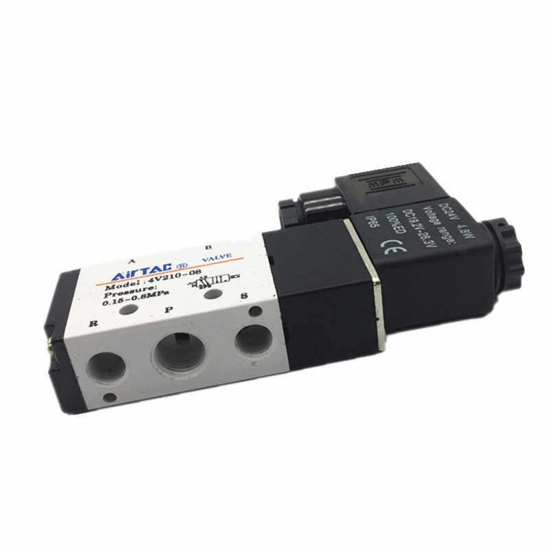 Solenoid Air Valve 5 Port 4 Way 2 Position 24VDC 4V210-08